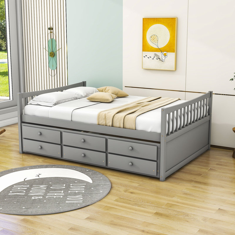 Wildon Home Marlar 3 Drawers Wooden Daybed with Twin Size Trundle Reviews Wayfair